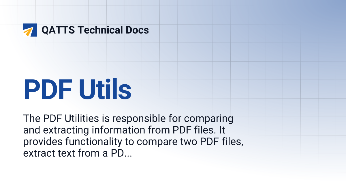 PDF Utils | QATTS Technical Docs